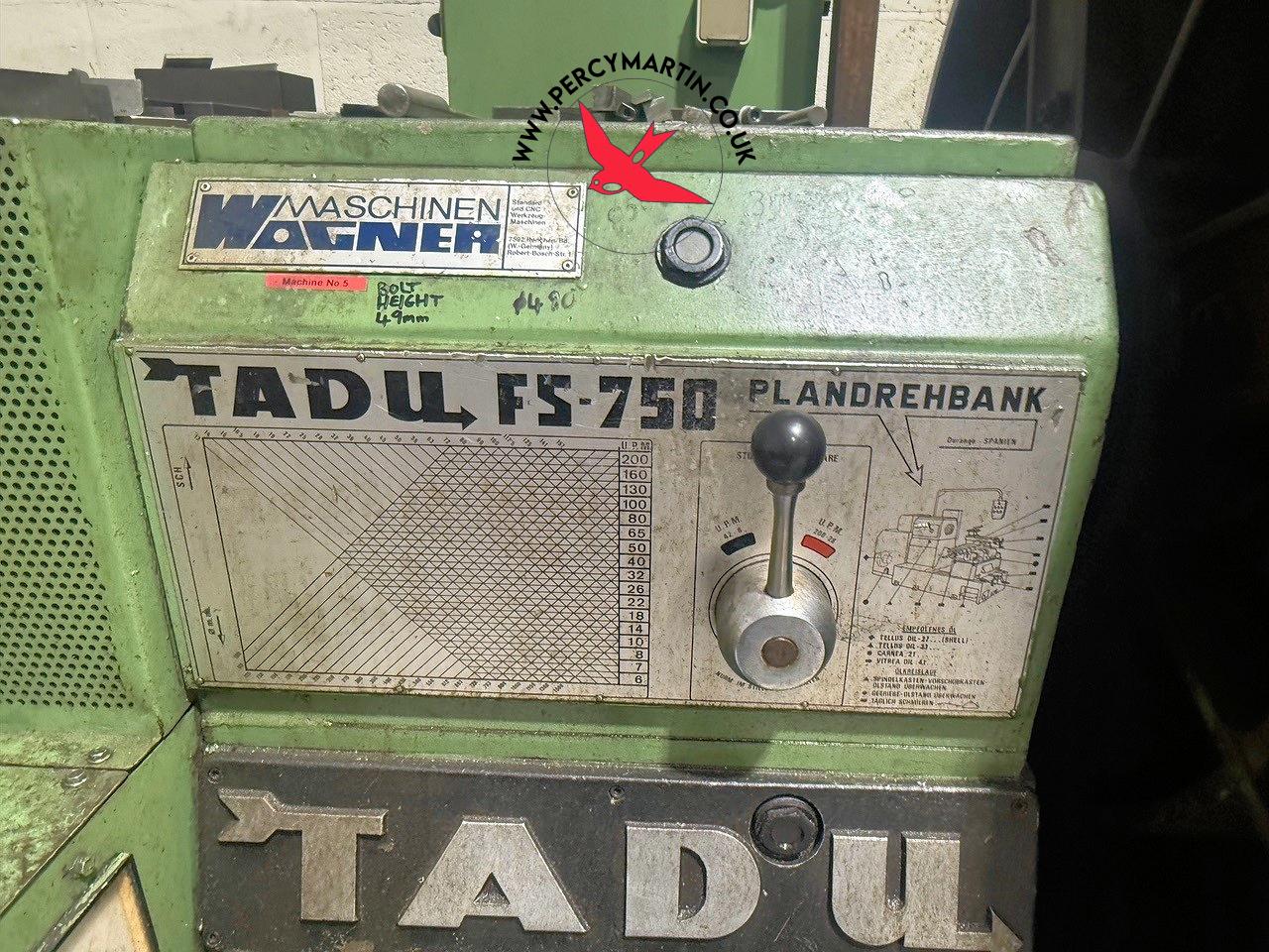 FS-750 Facing Lathe Lathes | | TADU | Percy Martin